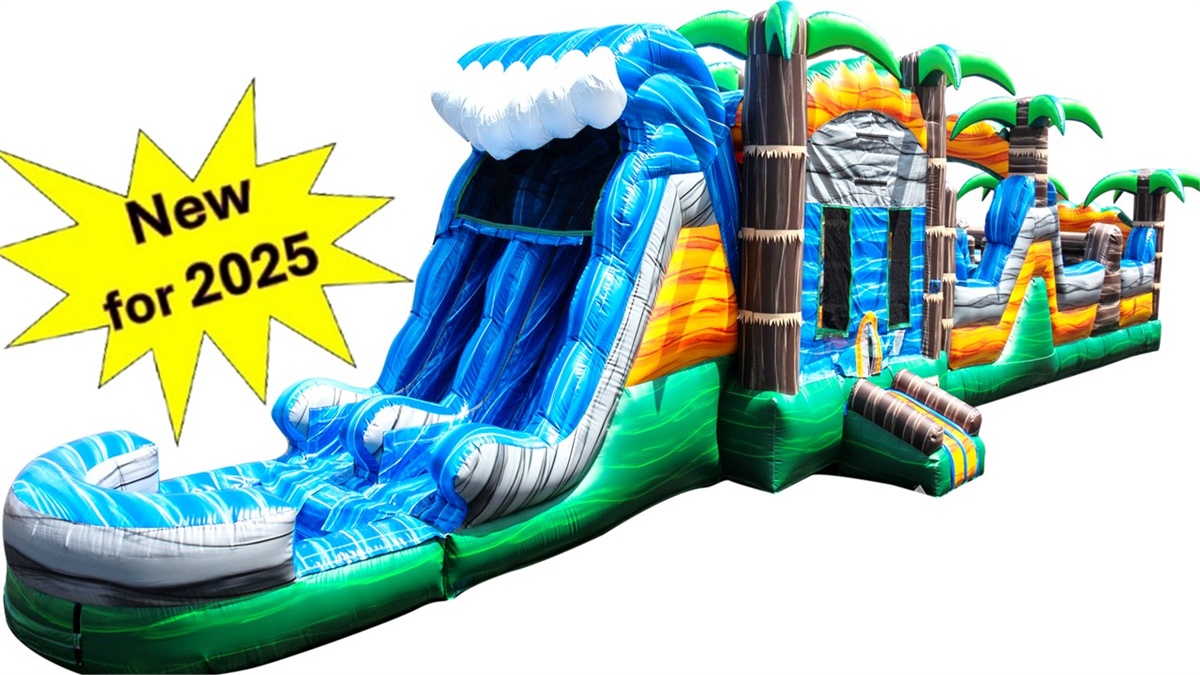 Take on the Challenge with Our Inflatable Wet Obstacle Course!